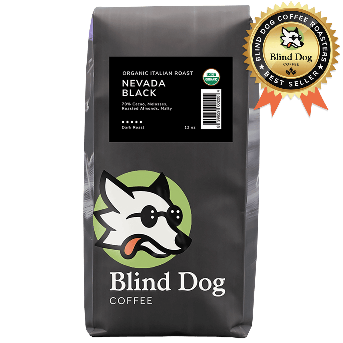 Blind Dog Coffee Nevada Black Organic Dark Roast Coffee